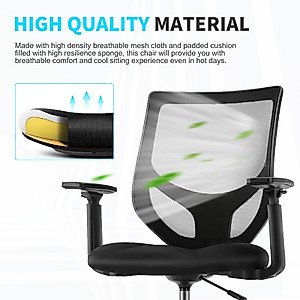 AFO Tall Drafting Chair with Adjustable Foot Ring, Ergonomic Lumbar Supportive Armrest High Resilience Sponge, Breathable Mesh, 360 Degree Swivel Rolling for Standing Desk, Dark Black