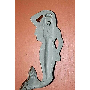 Antique Look Mermaid Wall Hooks Bronze Style Cast Iron | Pack of 2 N-22ab