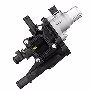 Engine Coolant Thermostat Housing Assembly Fits for 2011-2016 Chevy Cruze 2012-2018 Chevy Sonic Trax 2013-2019 Chevy Trax 1.6L & 1.8L Replaces# 902-033 25199824 25192228 55564890 with Sensor Gasket