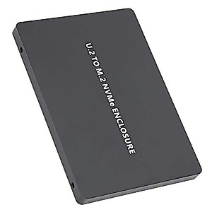 NVME HDD Enclosure Mobile SSD Box, PCIE3.0 NVME to U.2 Adapter Card, SFF8639 Aluminum U2 SSD Enclosure for Win 10, 8, 7, OS X 9, 10(Black)