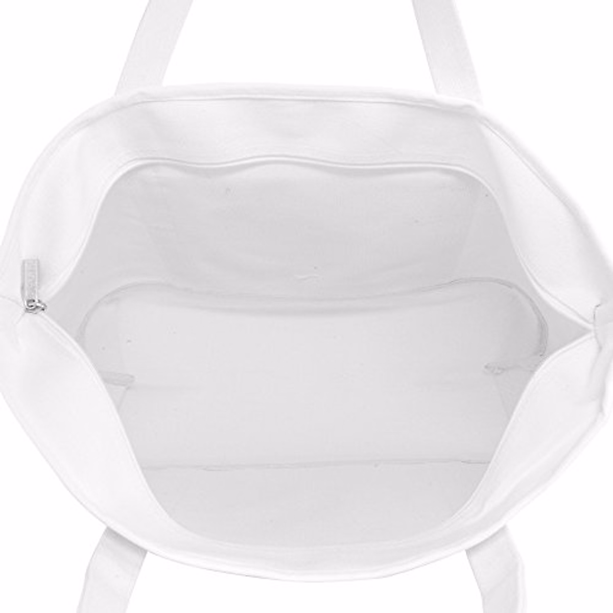 DALIX Large Canvas Tote Bag for Women Work Bag Beach Totes Monogrammed White P