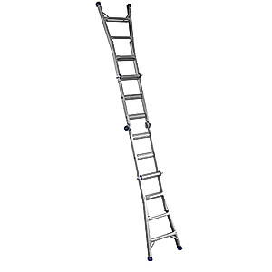 COSCO 18ft Reach Height Aluminum Multi-Position Ladder ,300 lb. Load Capacity Type IA Duty Rating