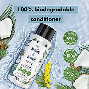 Love Beauty and Planet Volume & Bounty 100% Biodegradable Conditioner For Thin and Fine Hair Care Coconut Water & Mimosa Flower Volumizing Conditioner 0% Silicones, Parabens, And Dyes 13.5 oz