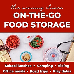 Collapse-it Silicone Food Storage Containers - BPA Free Airtight Silicone Lids Collapsible Lunch Box Containers - Oven, Microwave, Freezer Safe (Yellow (6) 2-Cup Set)