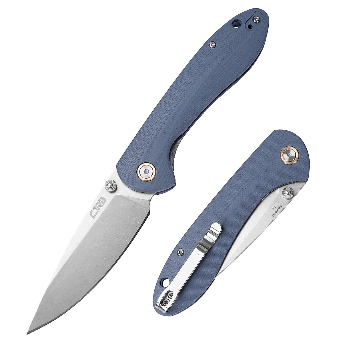 CJRB Small Feldspar Green Bundled with Blue Great EDC Knife Companion
