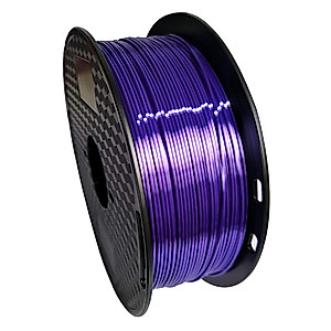Silk Purple PLA 1.75mm 3D Printer Filament 1KG (2.2 LBS) Silky Shiny Purple 3D Printing Material Metallic Dark Violet Purple Color HZST3D
