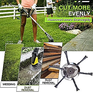 IKAAR Grass Trimmer Cutter Head for Strimmer and Lawnmower, Twist Knot Steel Wire Brush for Angle Grinder, Wire Brush Head, Grass Trimmers Strimmer Head Garden Trimmer Wire Brush