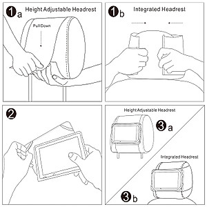 TFY Switch Car Mount Car Headrest Mount Holder Compatible with Nintendo Switch