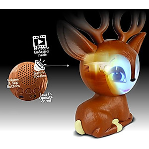ANIMAT3D Fawny Talking Animated Reindeer with Built in Projector & Speaker Plug'n Play
