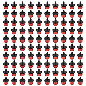 MANHONG Botanical Garden Lawn Nozzle 0-70l/H for Irrigation Sprinklers Watering Garden Watering Tools 100pcs Adjustable Dripper (Color : Red)