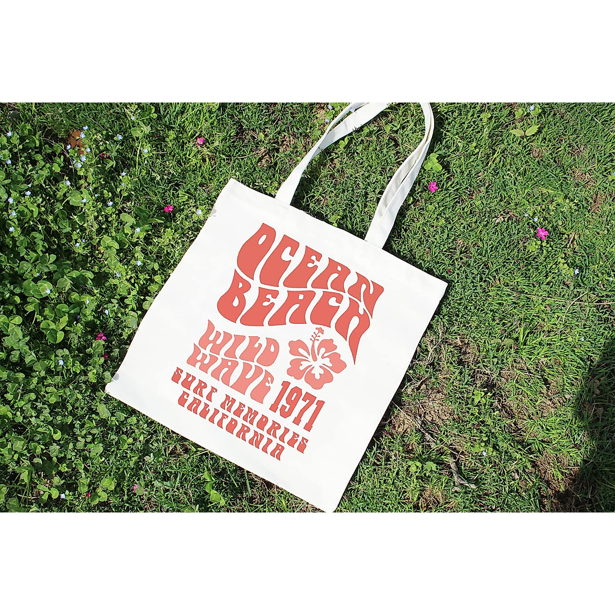 Kimoli Canvas Tote Bag Cute Beach Bags Aesthetic Reusable Grocery Shopping Bags Book Tote for Women Girls