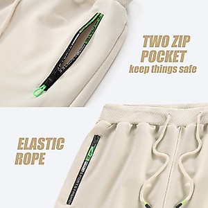 YTD Men's Shorts Casual Classic Fit Drawstring Summer Beach Shorts with Elastic Waist and Pockets 3XL Army Green