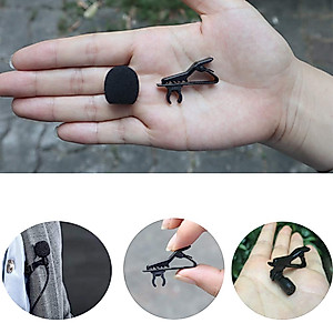BAISDY 8Pack Mini Size Microphone Windscreen Foam Mic Cover for Lavalier Lapel Microphone with Lapel Clips
