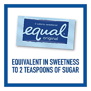 EQUAL 0 Calorie Sweetener, Sugar Substitute, Zero Calorie Sugar Alternative Sweetener Packets, Sugar Alternative, 500 Count
