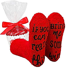 Gakricrey Novelty Socks If You Can Read This Bring Me Some. Funny Accessory for Her, Gift Socks with Cupcake Gift Packaging, Christmas Stocking Stuffers for Women