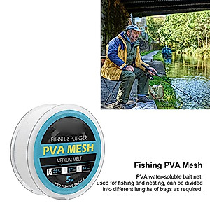 Trap Bait Bag PVA, at All Seasons Bait Bag Protect Fish Net Accessory Tools for Nesting(25mm*5m)