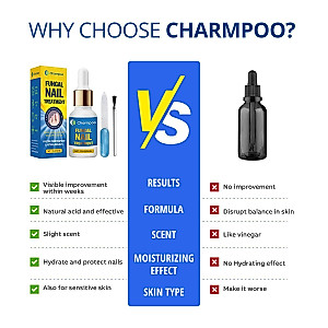 Charmpoo Fungus Nail Treatment for Toenail: Toenail Fungus Treatment Extra Strength - Toe Nail Antifungal Treatment Maximum Strength - Effective Fungal Nail Treatment for Fingernail&Toenail