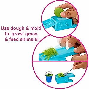 Barbie Doll & Playset, Hatch & Gather Egg Farm with Hatching Molds & Dough, Chicken Coop, 10 Animals & Accessories, Brunette Doll