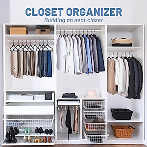 HOUSE DAY Black Velvet Hangers 60 Pack, Velvet Clothes Hangers Non Slip Felt Hangers, Heavy Duty Coat Hangers for Closet, Ultra Slim Hangers Black Hangers Space Saving Hangers for Suits, Shirt