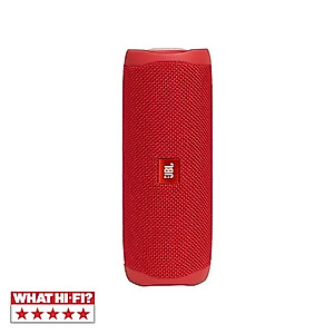 JBL FLIP 5 Portable Speaker IPX7 Waterproof Bundle with gSport Deluxe Hardshell Case (Red)