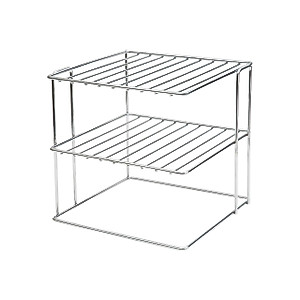 Organize It All Chrome Kitchen Corner Shelf, Pack of 1, Silver