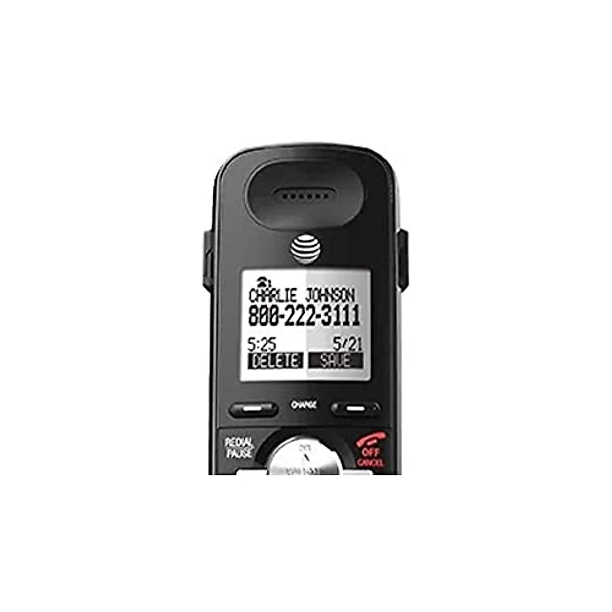 AT&T TL88102BK DECT 6.0 2-Line Expandable Cordless Phone with Answering System and Dual Caller ID/Call Waiting, 3 Handsets, Black