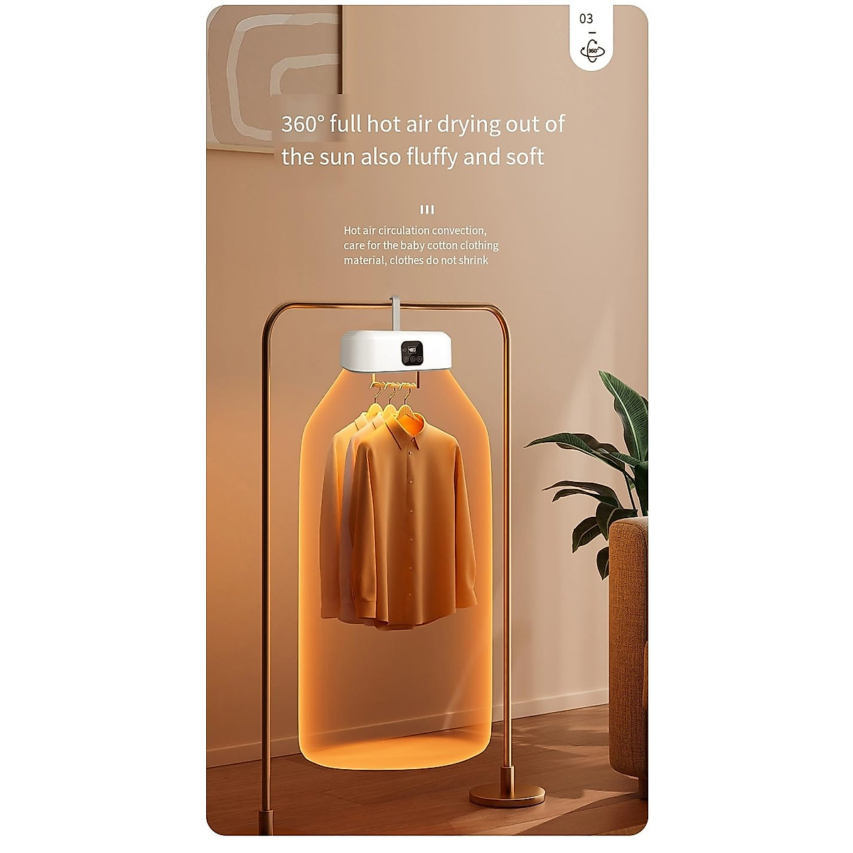 Portable Clothes Dryer Portable Dryer for Apartments, Dorm, RV, Compact Foldable Electric Drying Machine with Dry Bag Delicate Garments, Mini Laundry Dryer Remote Control, Foldable Electric Drying