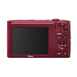 Nikon COOLPIX S3600 20.1 MP Digital Camera with 8x Zoom NIKKOR Lens and 720p HD Video (Red) (Discontinued by Manufacturer)