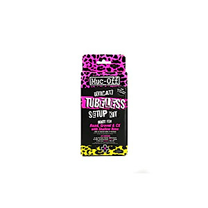 Muc-Off Ultimate Tubeless Setup Kit, Road/Gravel/CX 44mm - Tubeless Conversion Kit for Bikes - Includes Tubeless Tire Sealant and Tubeless Valve Stems