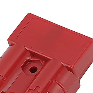 Gonetre 50a 600v Plug 50a 600v Plug 50a 600v Connector Double Pole High Current Power Supply Plug Connector for Solar Panel Dual Battery System Grey (Red)