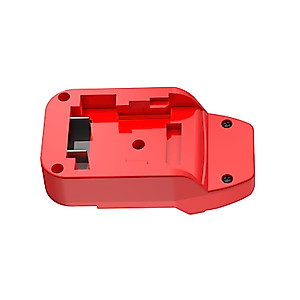 LQ-18RY Adapter Fits Bauer 20v Cordless Tools for DeWalt 20v MAX XR Slider Lithium Batteries-Adapter Only, Red