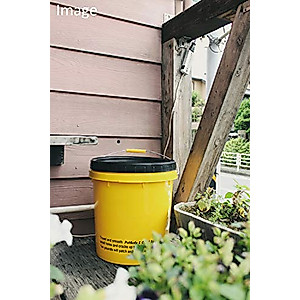 Mercury ME046147 PP Industrial Bucket Storage Box, Black, 13.6 x 12.4 x 12.4 inches (34.5 x 31.5 x 31.5 cm), Black