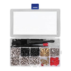 366 Pcs Computer Screw Set Screwdriver Screw Kit Computer Screw Parts Motherboard Standoffs Screw Kit with Screwdriver Brush