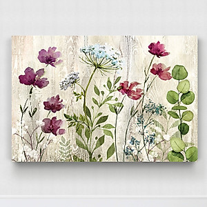 Renditions Gallery-Canvas Prints Wall Art-Meadow Flowers I-Gallery Wrapped-Modern-Home Décor-Ready to Hang-32X48