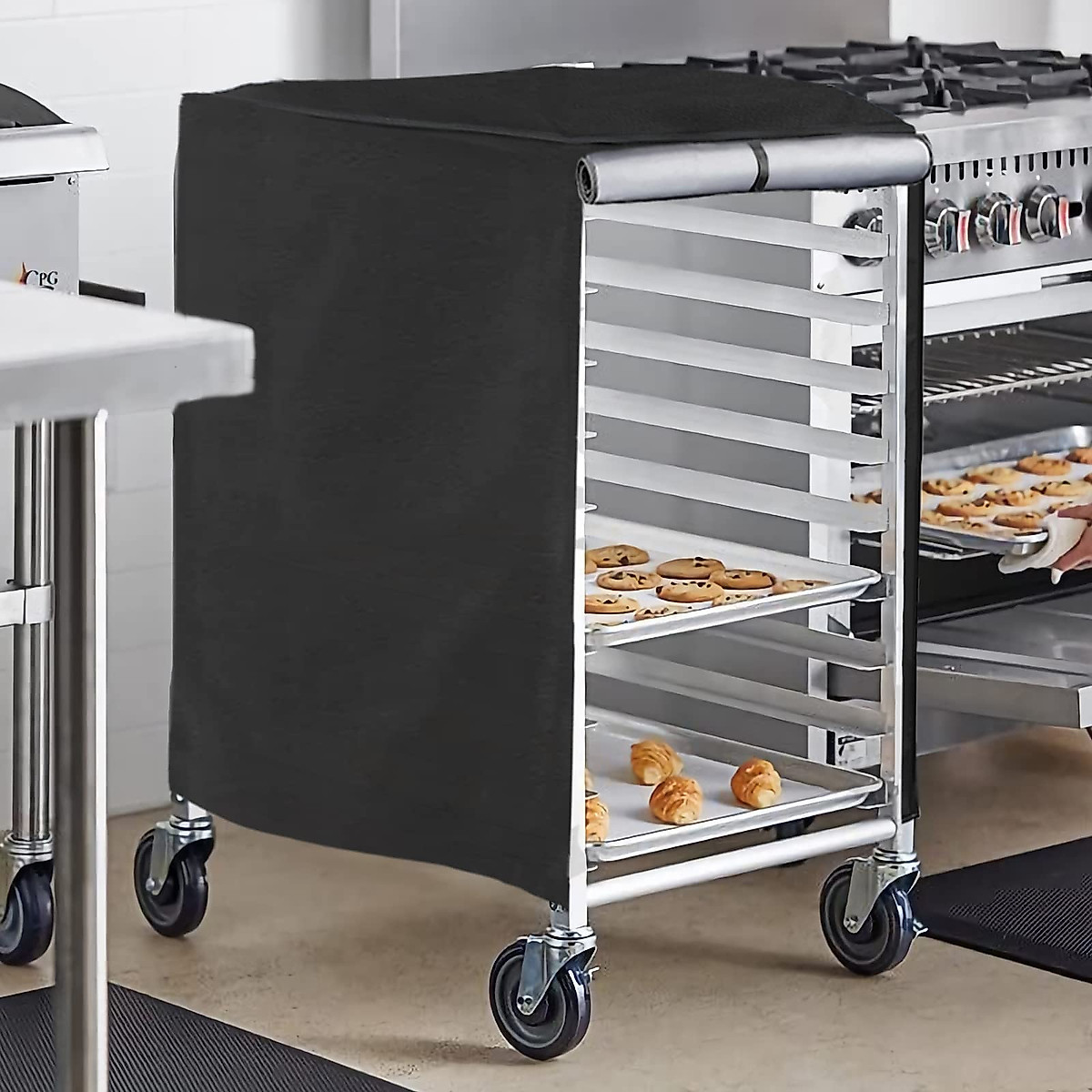 Grehge n Pan Rack Cover, 23x28x32in High Density Waterproof and Dustproof Bread Rack Cover, Bakery Single Rack Covers.