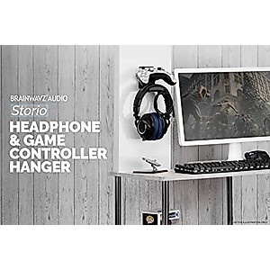 BRAINWAVZ The STORIO - Gamepad Controller & Headphone Hanger Holder Stand - Designed for XBOX ONE, PS4, PS3, PS5, Dualshock, Switch, PC, Steelseries, Steam & More, Black