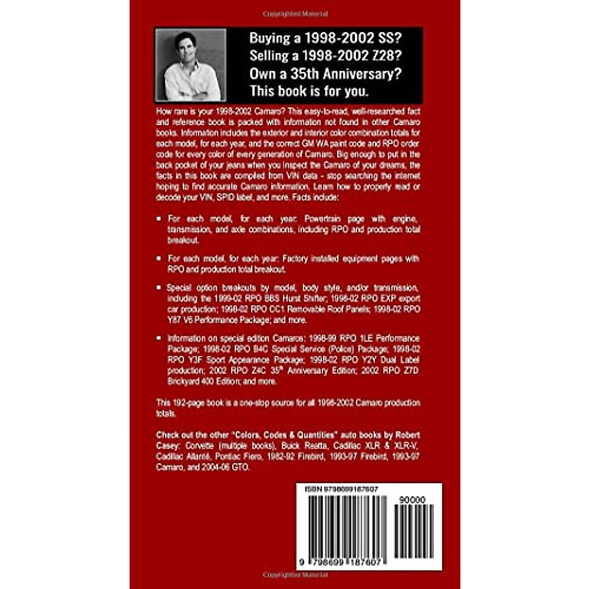 All 1998-2002 Chevrolet Camaro Colors, Codes & Quantities: How Rare is Your Z28, SS, 35th Anniversary, or Brickyard?