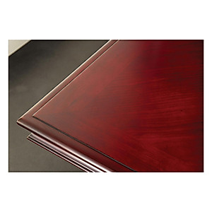 Thaweesuk Shop New 8 FT Cherry Finish Executive Rectangle Shaped Real Wood Conference Table Legs Traditional Racetrack Boardroom Meeting Room Office Table Desk Furniture 96" L x 48" W x 30" H of Set