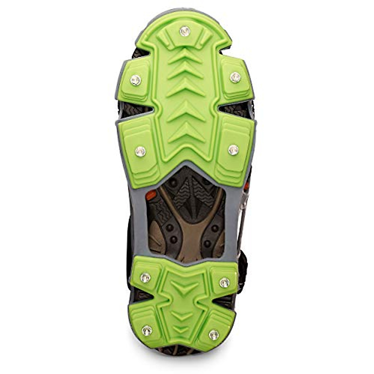 STABILicers Hike XP Traction Cleats for Hiking on Snow and Ice,Grey/Green, Medium (1 Pair)