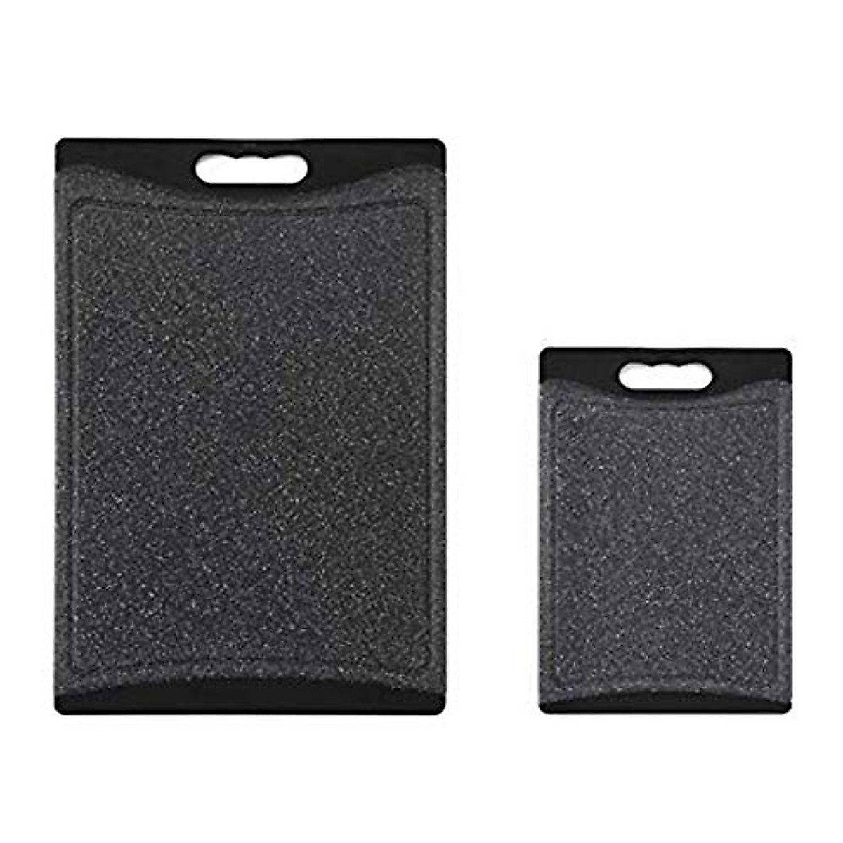 Home & Kitchen Essentials Cutting Boards, Extra Large (17.75" x 11.75") and Medium (11.75" x 7.75"), Reversible, Marble Granite Gray, BPA Free, Dishwasher Safe, Easy-Grip Handle and Non-Porous