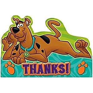 amscan Postcard Thank You Cards | Scooby-Doo Collection | Party Accessory,Multi Color,5 7/9" x 4 1/4"