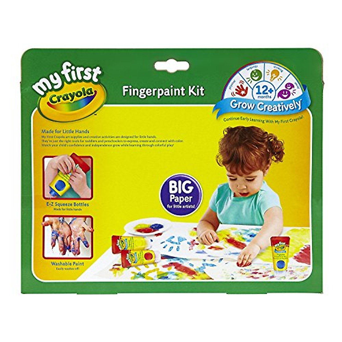 Crayola My First Fingerpaint Kit, Washable Paint, Gifts, Ages 1, 2, 3, 4, 5