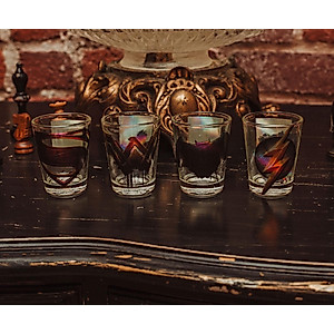 Toynk DC Comics Justice League Movie Logos 1.5-Ounce Mini Shot Glasses | Set of 4