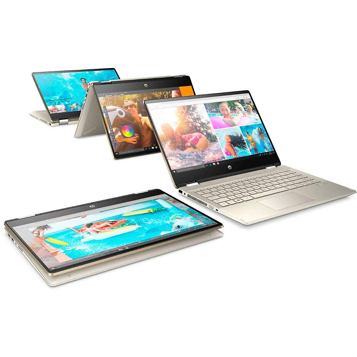 HP Pavilion x360 2-in-1 14" FHD WLED-Backlit Touchscreen Laptop, Intel Quad-Core i5-10210U, 8GB DDR4, 256GB SSD + 16GB Optane, Webcam, Backlit Keyboard, Fingerprint Reader, USB 3.1-C, Windows 10