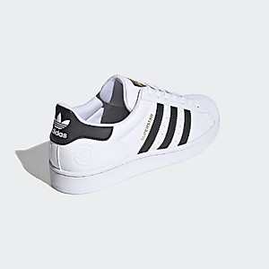 adidas Originals Men's Superstar Discontinued Sneaker, White/Black/Green (Vegan), 11