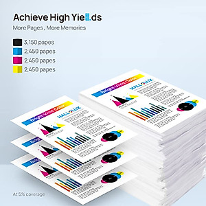 206X 206A Toner Cartridges (with Chip) for HP 206A 206X Toner Cartridge Replacement 4 Pack High Yield Compatible with Laserjet Pro MFP M283fdw M283cdw M255dw M282nw Printer Toner (BCMY, 4P)