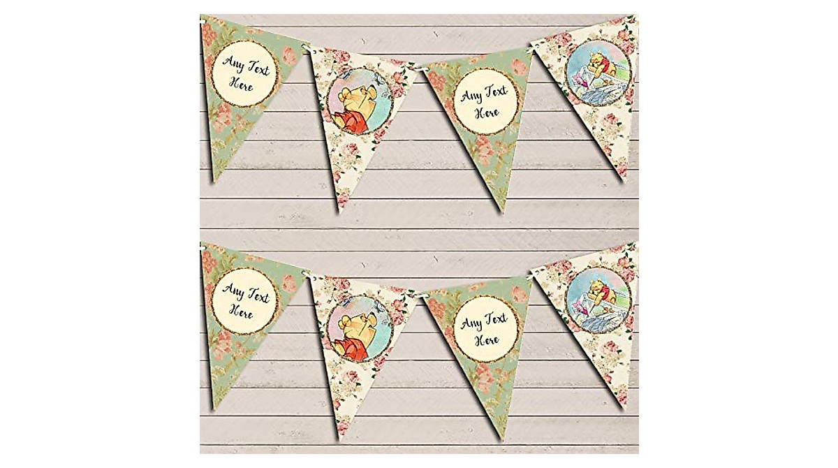 Winnie The Pooh Personalized Birthday Bunting - Custom Party Decor