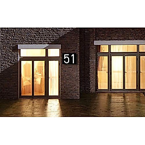 LED Solar House Number Light, Garden Numbers Solar Powered Address Sign LED Illuminated Outdoor Plaques and Wall Art Lighted Up for Home Yard Street (Digit 1)