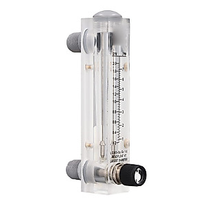 Water Meter 1/2in Male Thread and 1/4in Female Thread Panel Mount Type Flowmeter for PVC Pipe