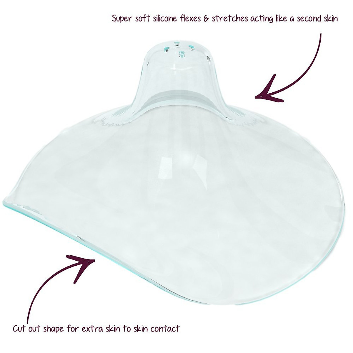 Momma Bear Essentials Premium Nipple Shield, Set of 6 with Hot Pink Soft Cotton Reusable Drawstring Bag - Non-Toxic, BPA and BPS Free